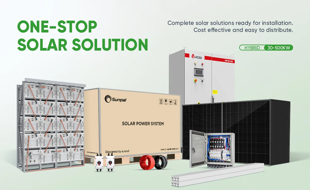 Sunpal Complete Hybrid Solar Energy System Kit 50Kw 100Kw 120Kw 150Kw 200Kw Off Grid ...