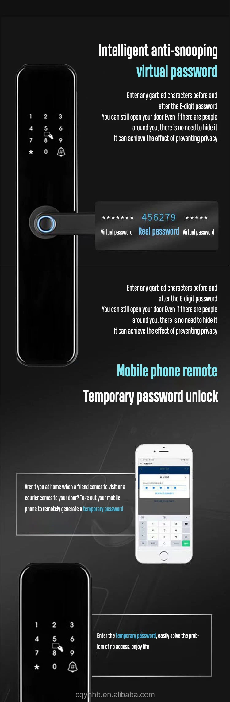 Cheap Password Lock Entry Door Fingerprint Tuya Home Door Lock Smart ...