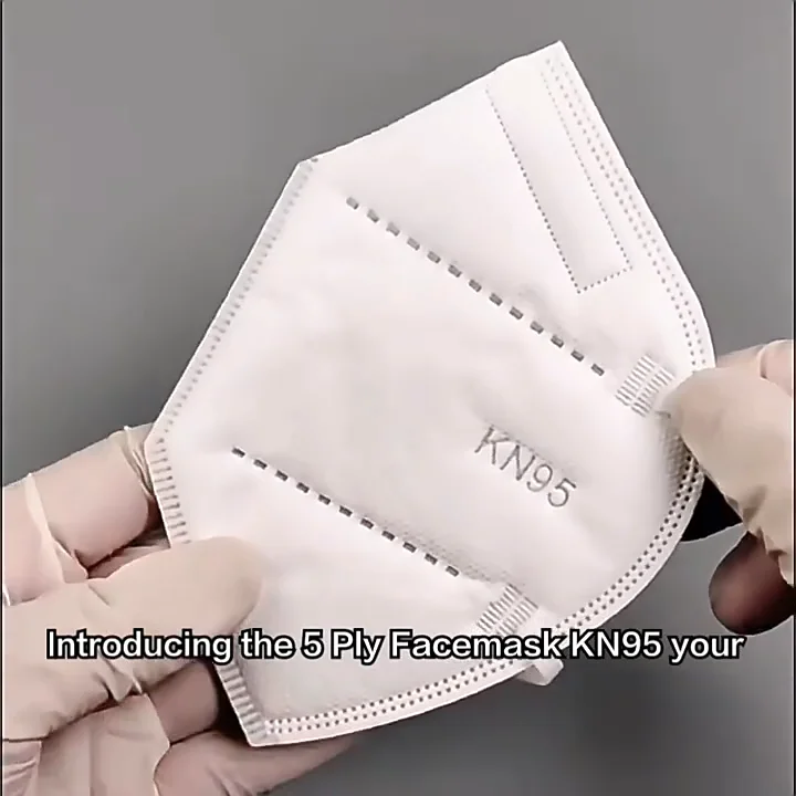 Customized 5ply Kn95 Mask Individually Packed Kn95 Non-woven Protective ...