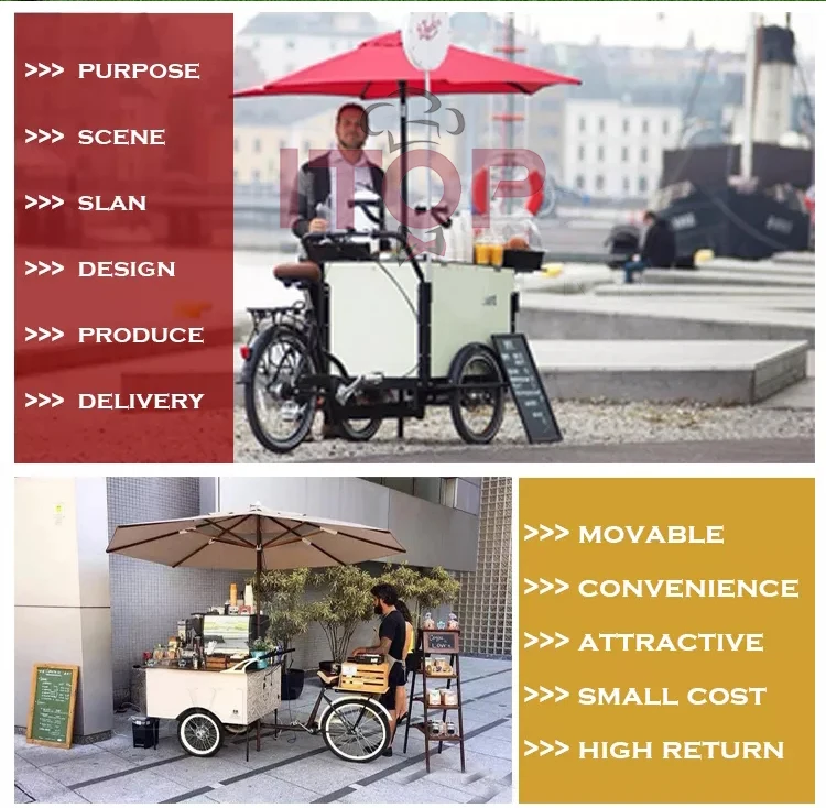 Electric Tricycle 3 Wheel Ice Cream Cargo Bike 100l Street Business Three Wheel Ice Cream ...