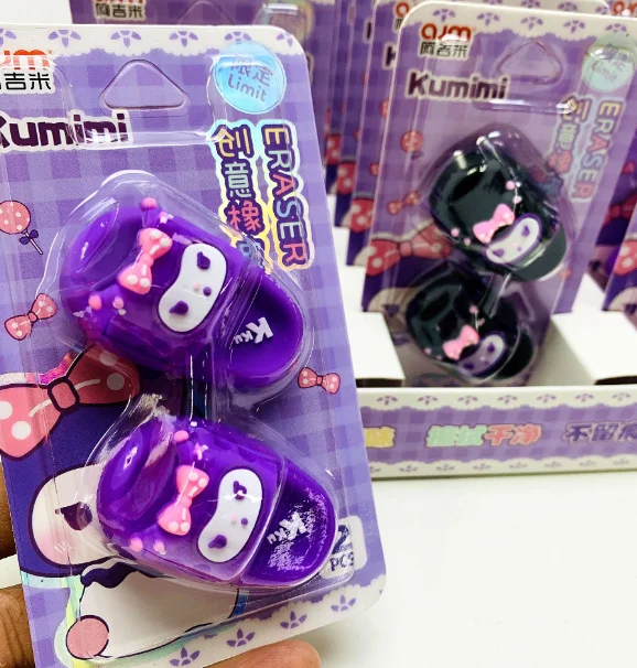 Botu New Sanrioed Eraser Kuromi Kawaii Mini Shoe Style 2 Pack Slippers ...