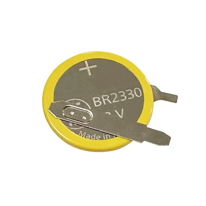 BR2330 Battery with Solder Tabs - High Temperature 3V 255mah