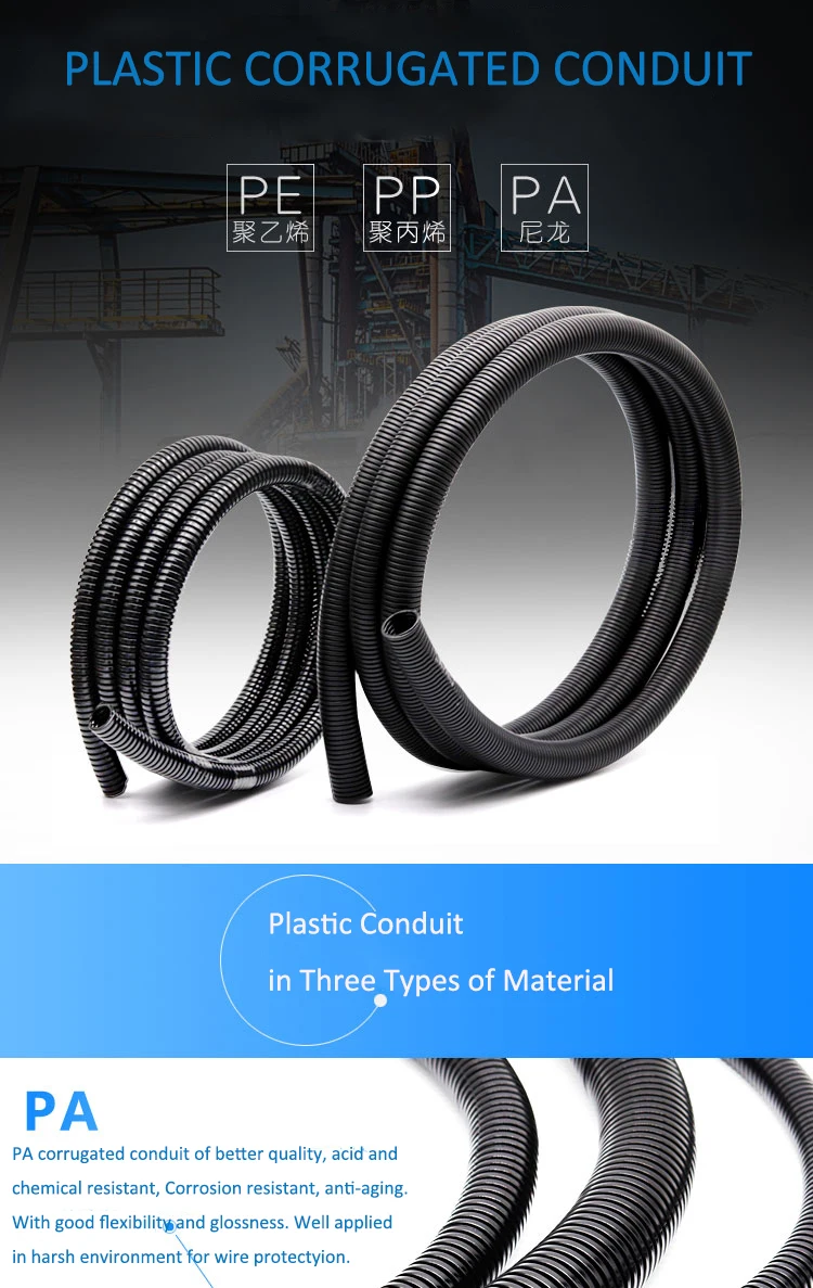 Nylon Corrugated Electrical Pipe | Pa Nylon Flexible Pipe | Nylon ...