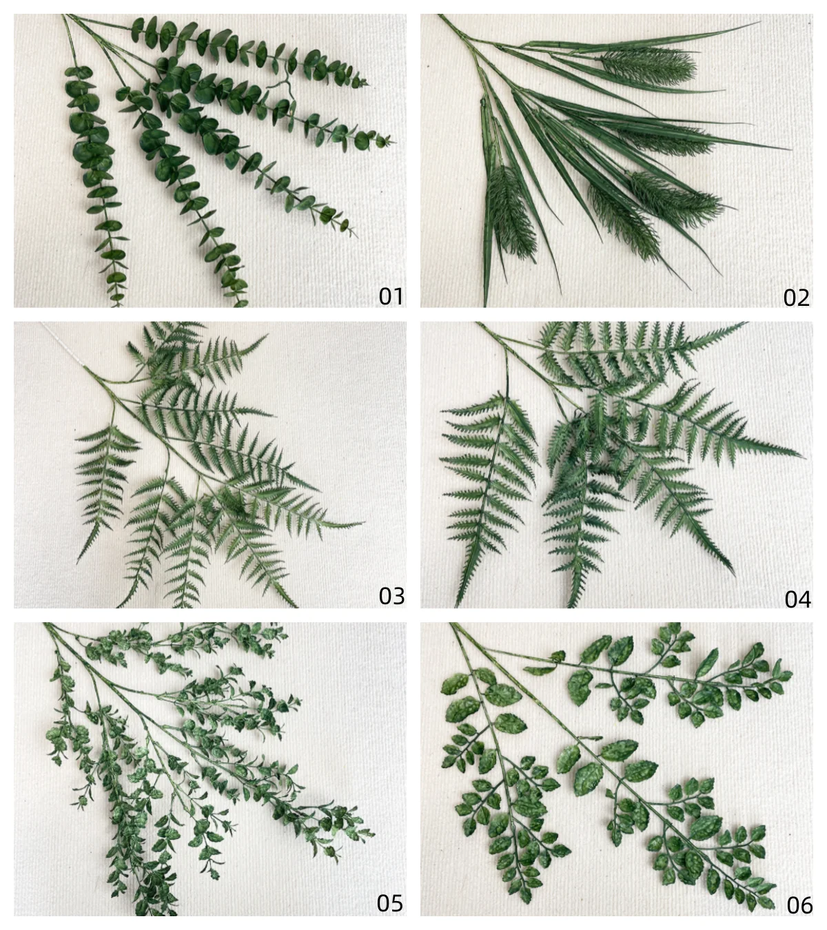 Wholesale Artificial Fern Greenery Eucalyptus Leaves Plastic Green ...