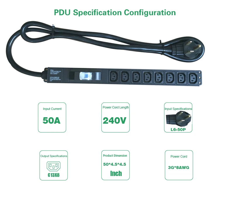 240V 50amp Server Cabinet - Reliable Power & Data Solutions