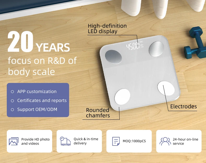 180KG Smart Scale - Accurate BMI and Body Fat Measurement