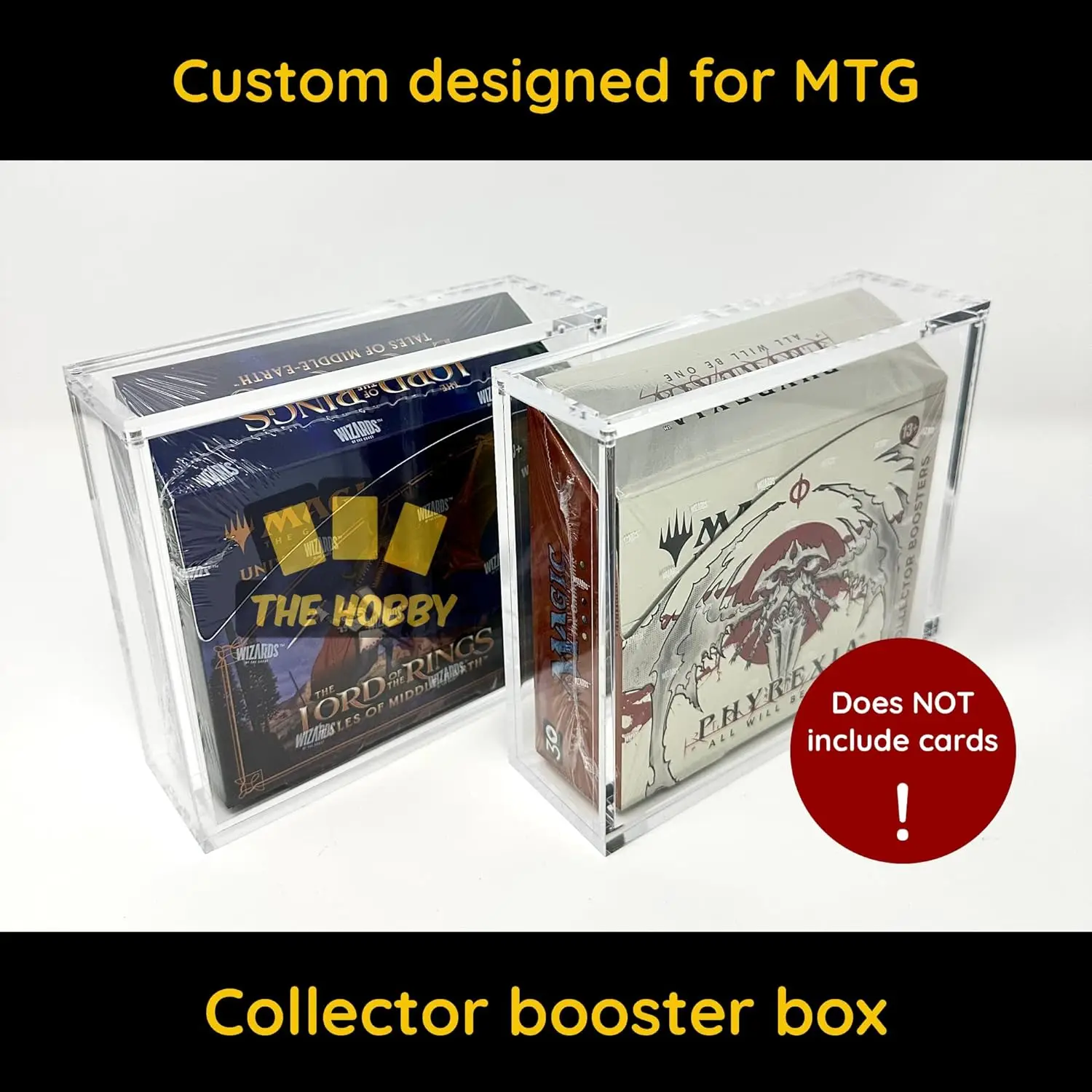 Deluxe 6mm Thick Acrylic Magic Collector Booster Boxes