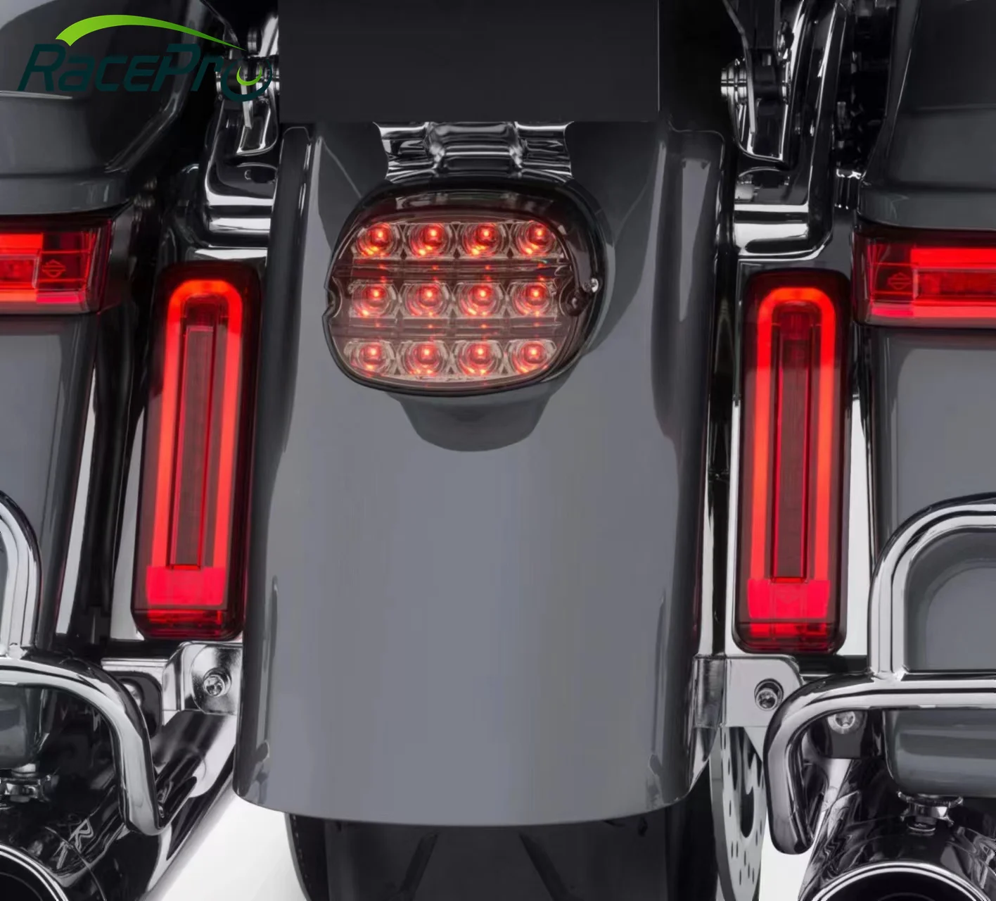 RACEPRO Motorcycle Saddlebag Filler Tail Light for Harley