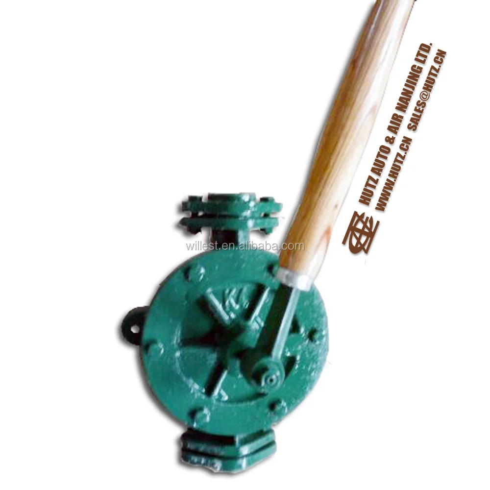 Manual Oil Transfer Pump Hutz 1-1/4" Hand Operated Semi Rotary Pump ...