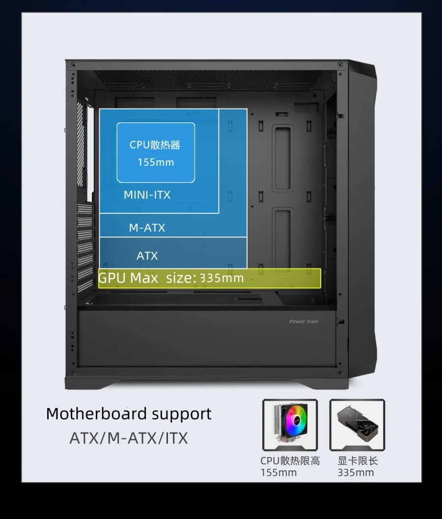 Wholesale Tempered Glass Mid Tower ATX Gaming PC Case Tower Computer ...