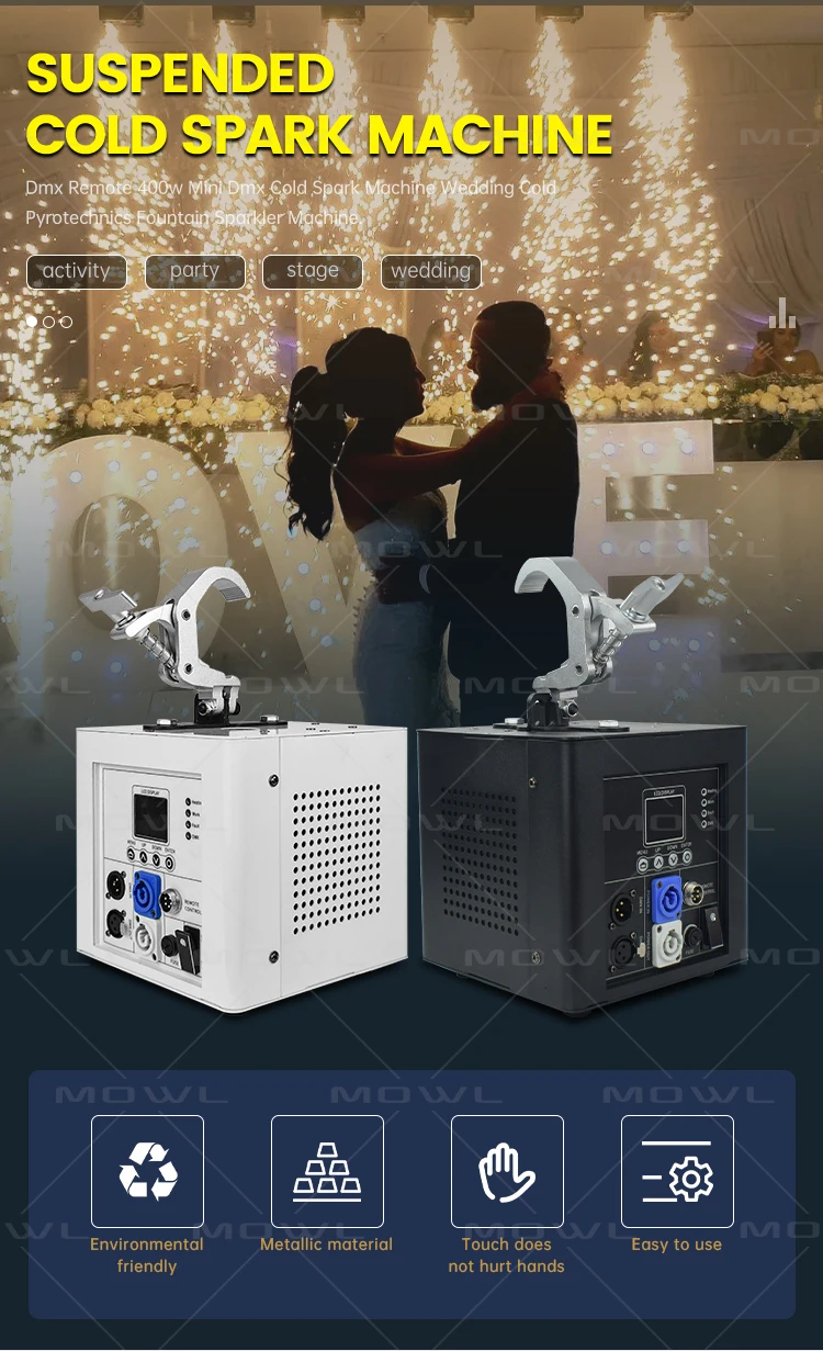 Mowl 600w Hanging Upside Down Waterfall Fountain Fireworks Cold Spark ...