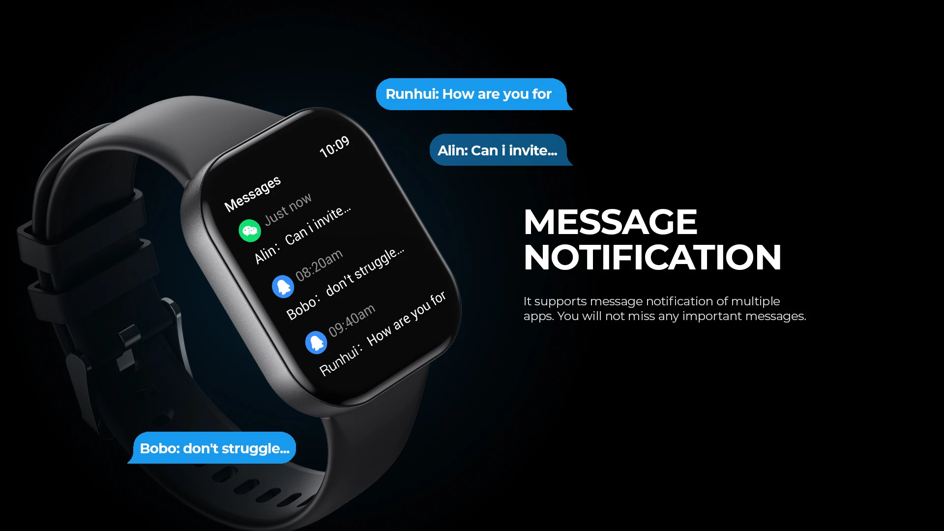 Havit M9038 Smartwatch - IP67 Waterproof & Full Touch Screen
