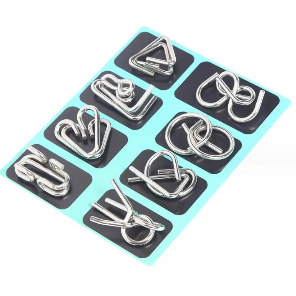 IQ Brain Teaser Puzzles - Metal Wire Set for Adults