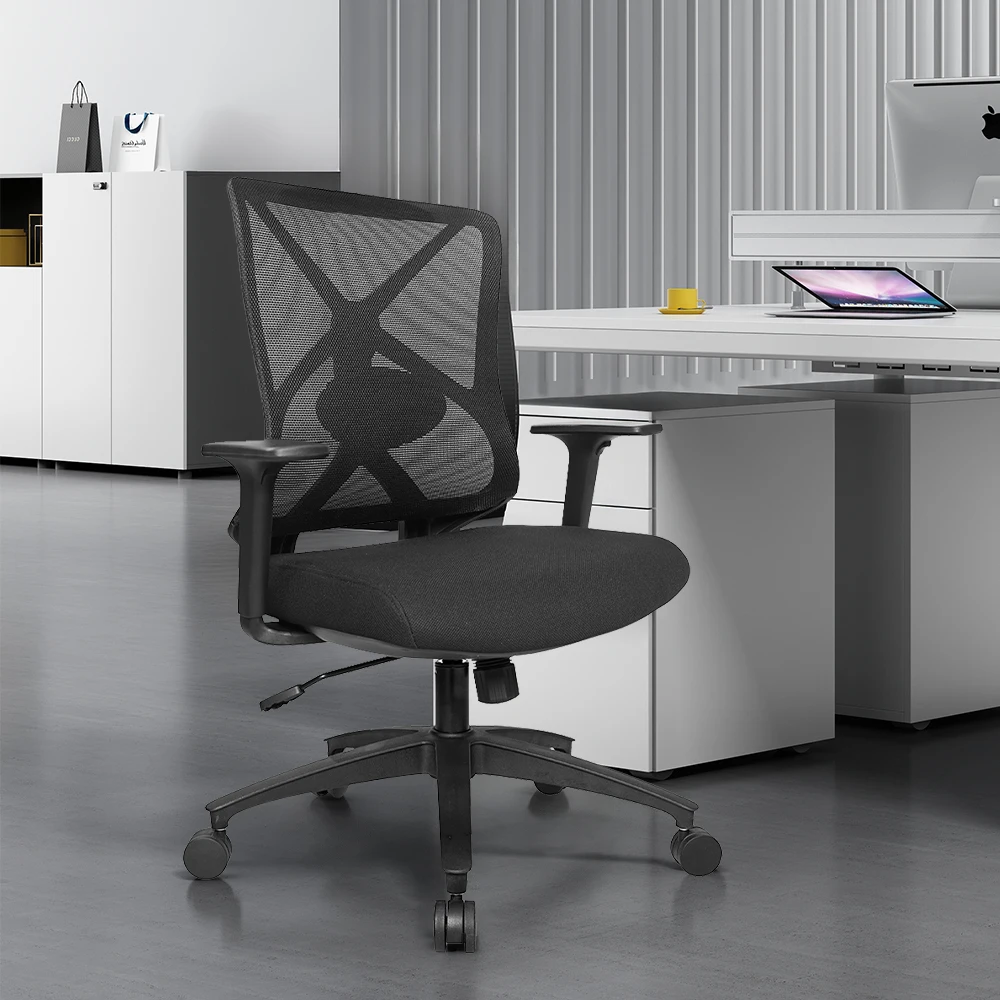 Modern Style Kabel Mid Tilt Back Office Chair Visitors Computer Mesh ...