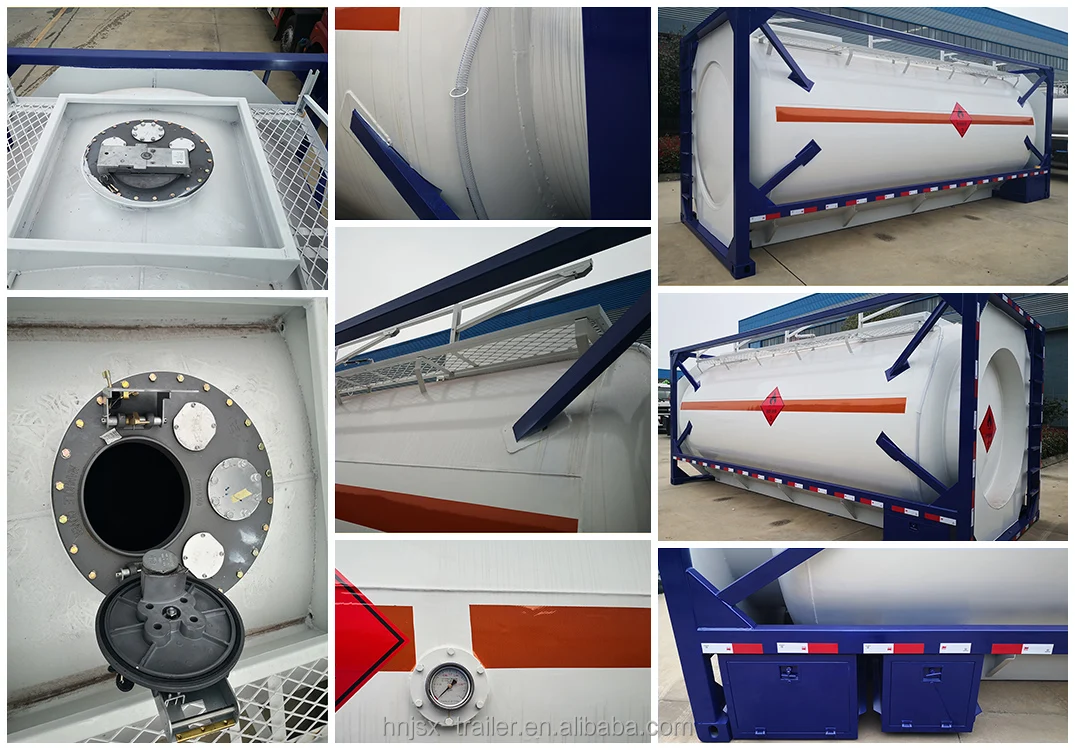 20ft Fuel Oil Gasoline Petroleum Liquid Storage Iso Tank Container ...