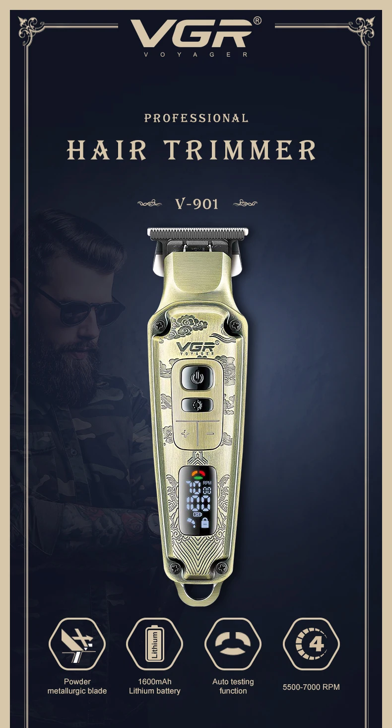 VGR V-901 Hair Cut Machine - Professional Cordless Trimmer