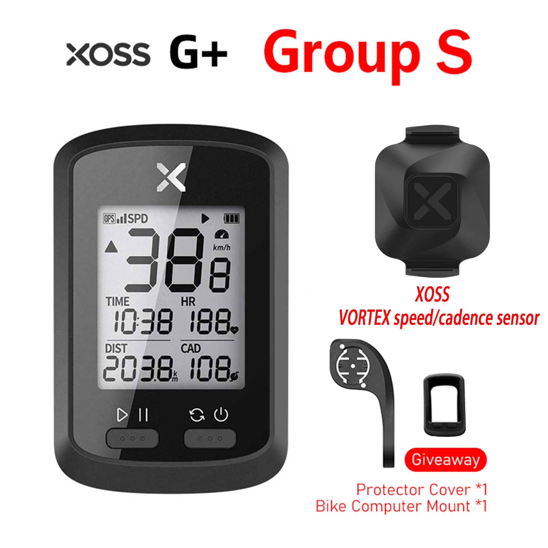 XOSS G G Gps Waterproof Ant Strava Barometer Cadence Heart Rate Bike Computer with Mount Bicycle Accessories