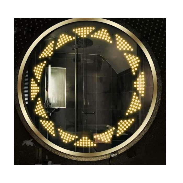 55 Cm Led Wall-mounted Glass Mirror Dotted Triangle Design Direct From ...