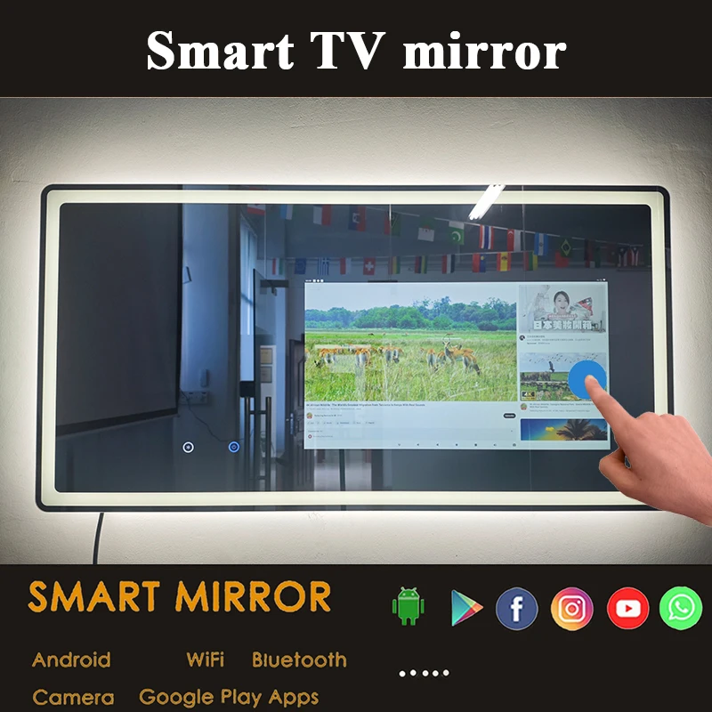 Wholesale Hotel Home Touch Screen Mirror with TV Android LED
