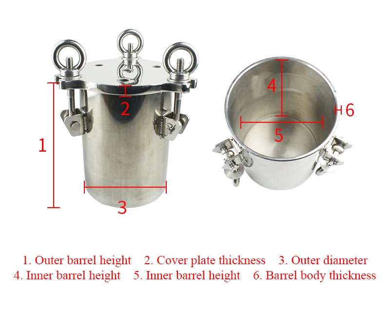 10L Pressure Dispensing Bucket - High Safety Stainless Steel