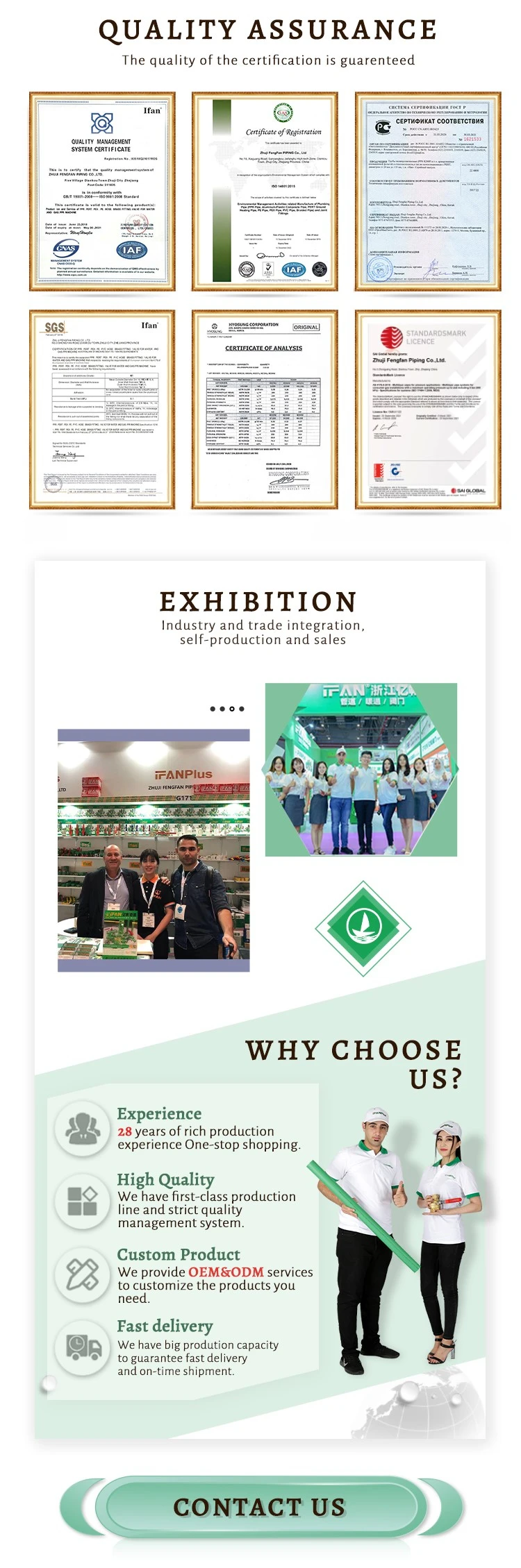 Ifan Plus Ppr Pipes And Fittings Cold Water L20-l125 Pn25 Green Plastic ...