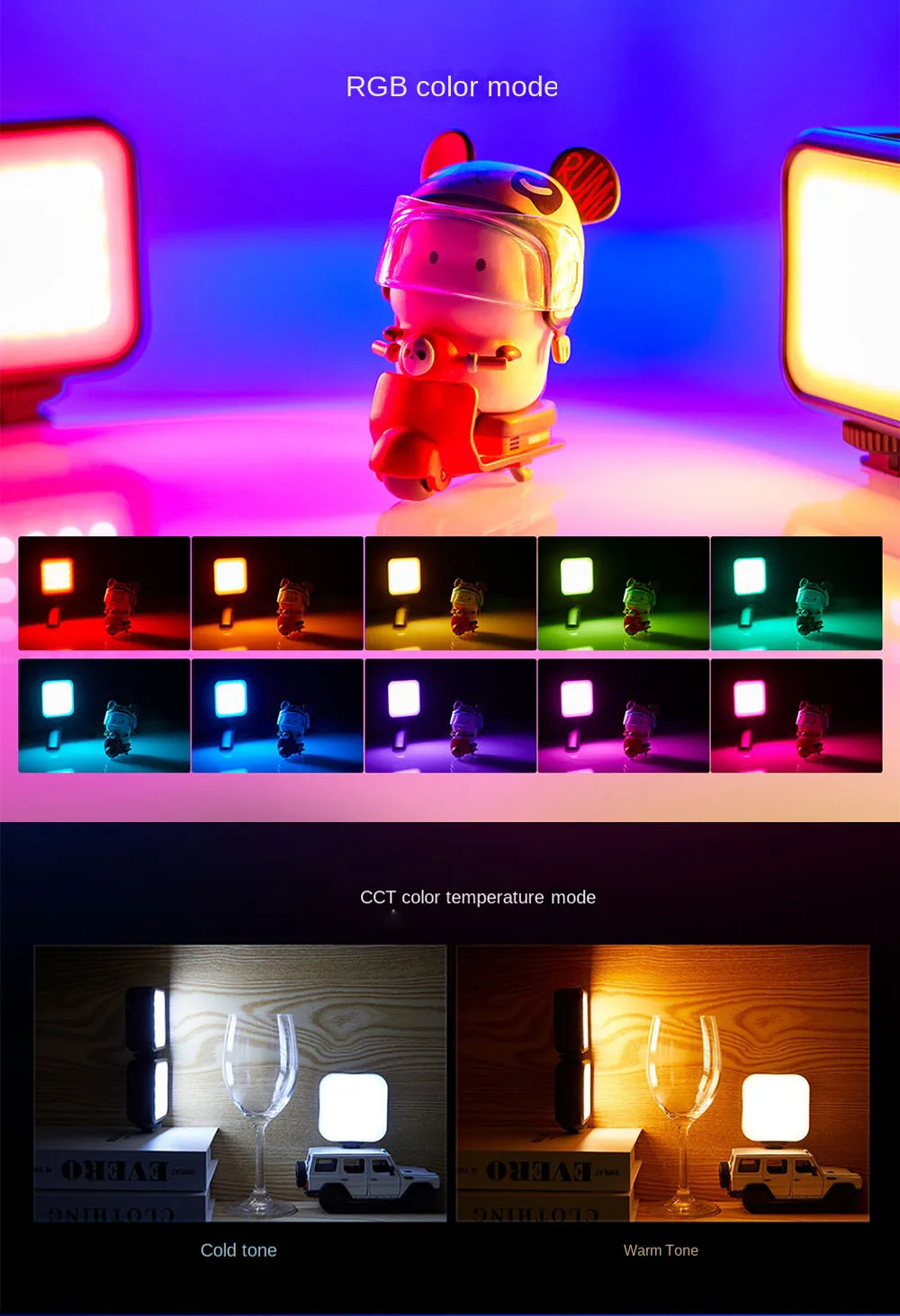 WL-R1 Mini RGB Hot Boot Fill Light Live Photography LED Portable ...