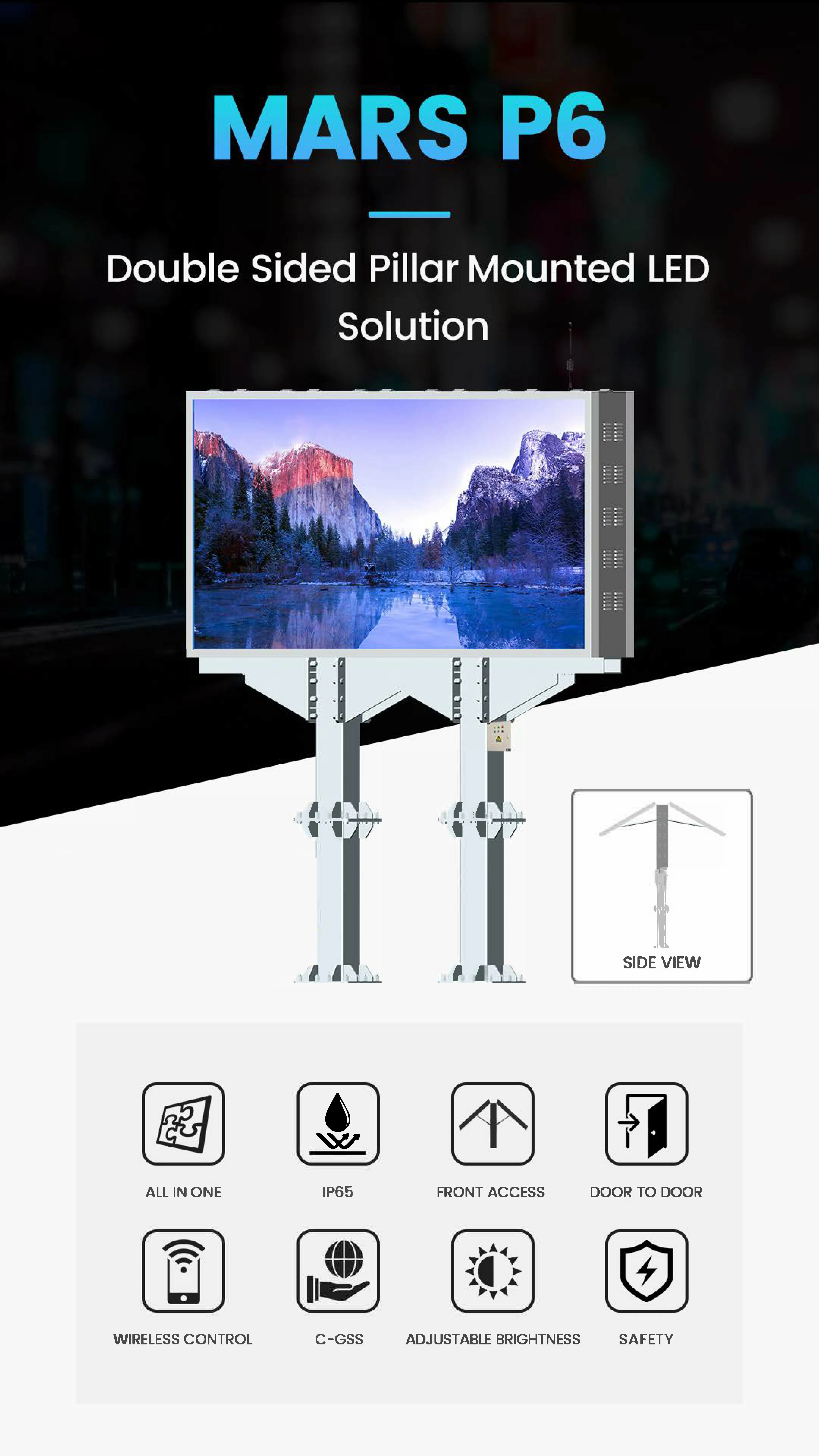 Double-Sided Led Signs Wall for Outdoor Use Water Proof Small All in ...