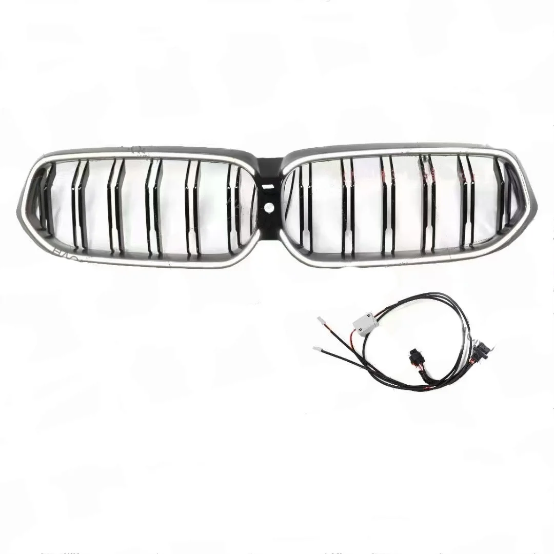 Black Color LED Front Grille For BMW G32 2021-2023 Front Mesh Bumper ...