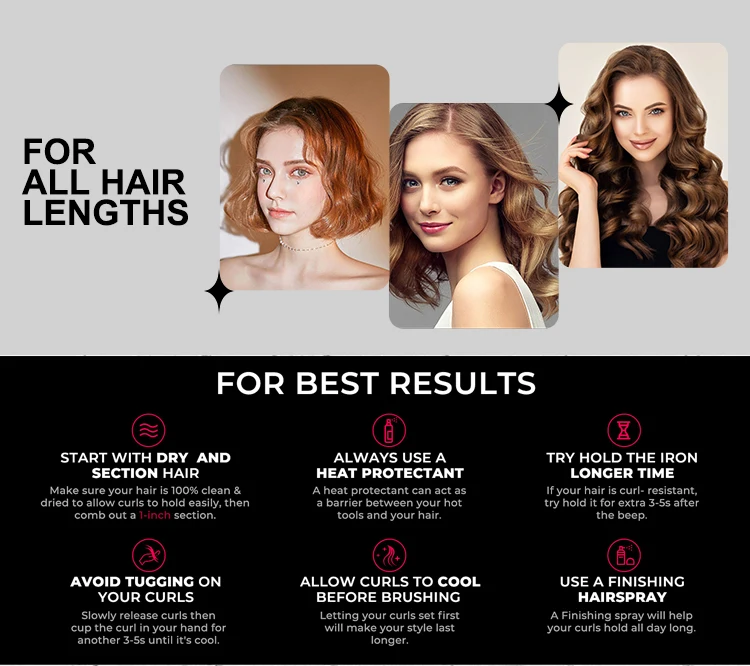 Automatic Portable Hair Curler Irons Waver Wand Multi Curling Iron ...