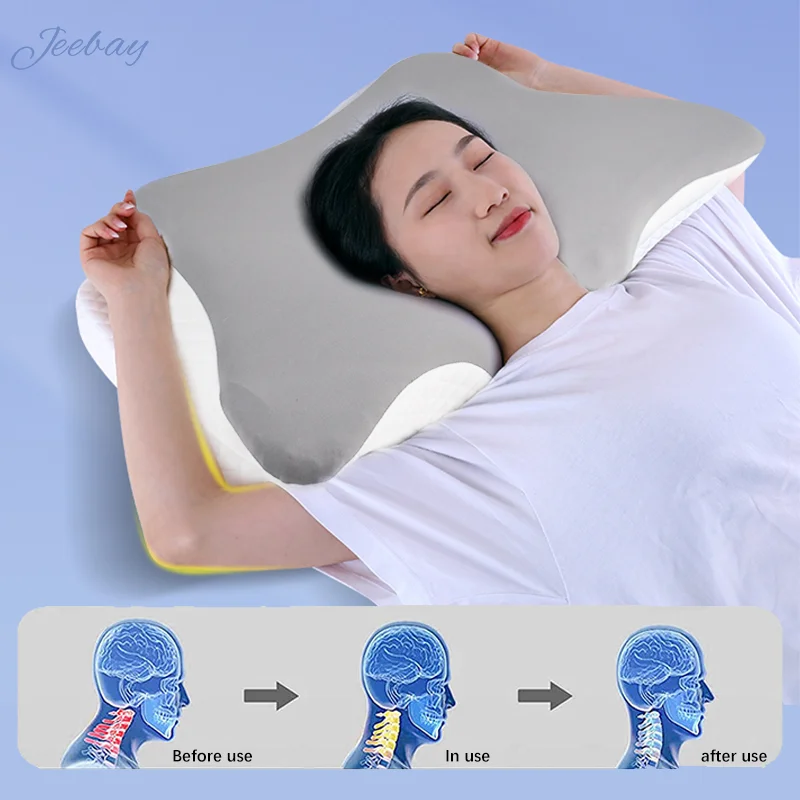 Butterfly Design Cervical Pillow Memory Foam Filled Slow Rbound Quality ...