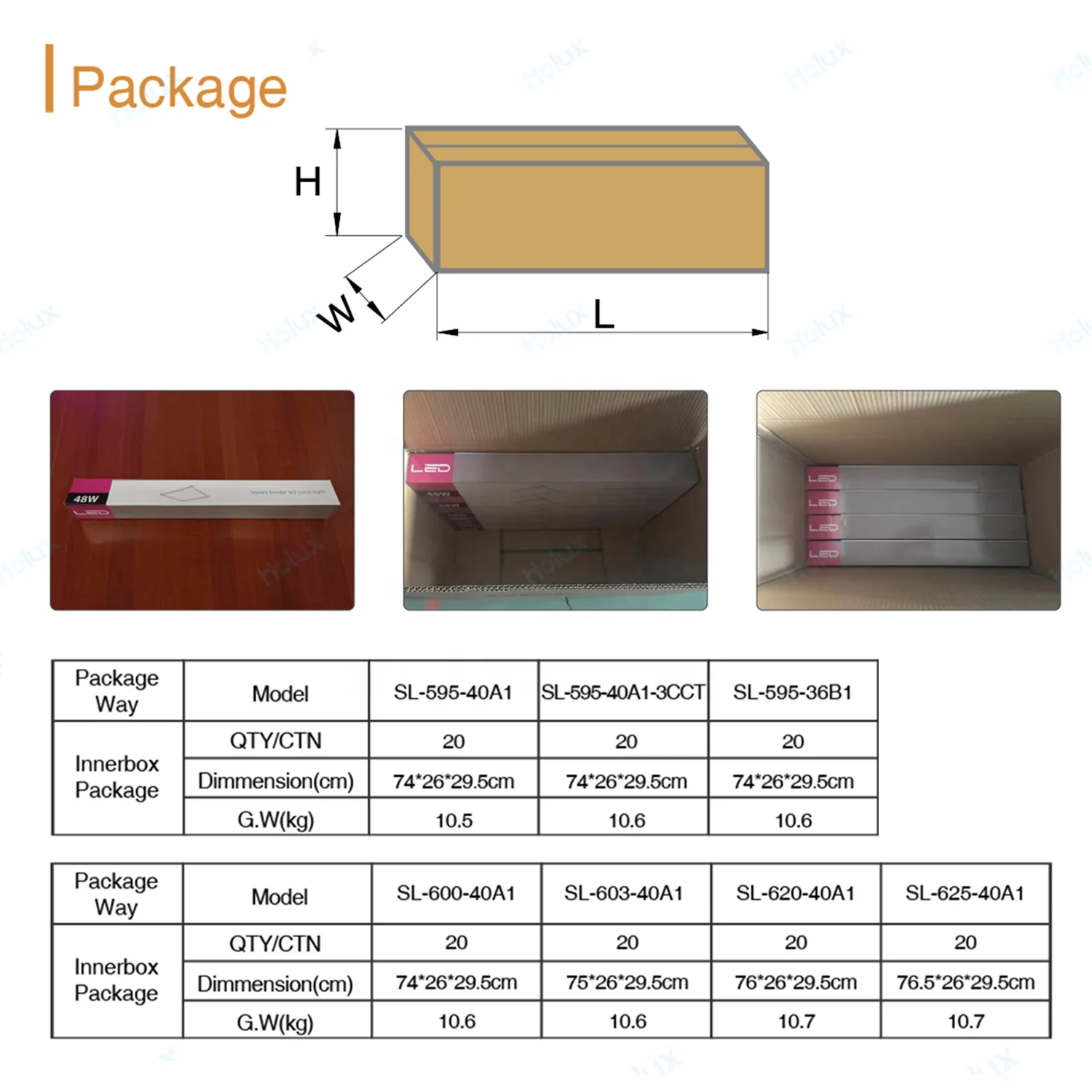 Holux 3000k 4000k 6500k Square Border Led Panel Frame Light Recessed ...