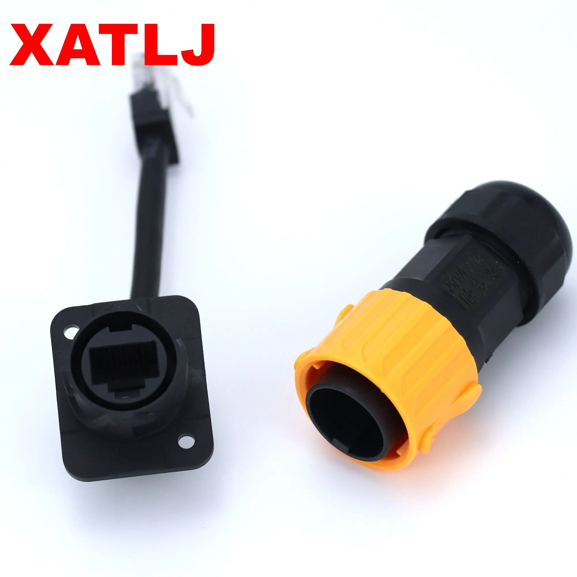 RJ45 Panel Mount Extension Cable Flush Mount USB-A Socket Nylon Housing ...