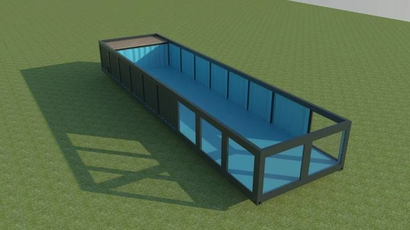 Modular Fiberglass 40ft Prefab Cargo Container Swimming Pool for Sports ...