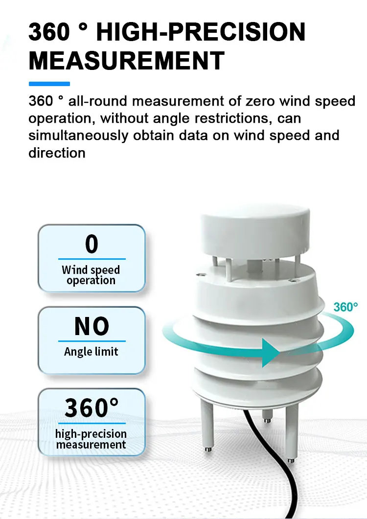 SenTec WS303U High Quality Outdoor Anemometer, Ultrasonic Wind Speed ...