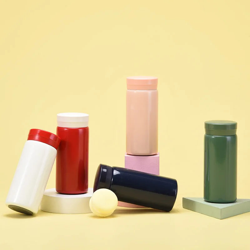 Mini Simple Macaron Color Pocket Thermos Stainless Steel Termos Water ...