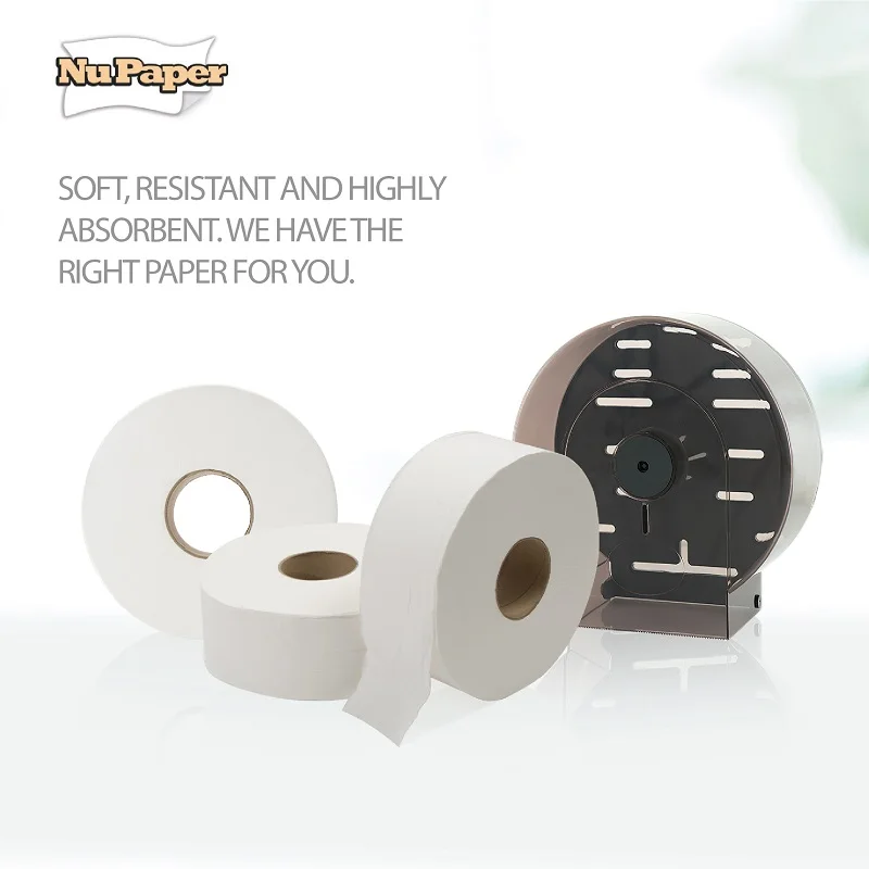 100% Virgin Wood Pulp 2ply 300 Meter Jumbo Roll Toilet Paper Pure-white ...
