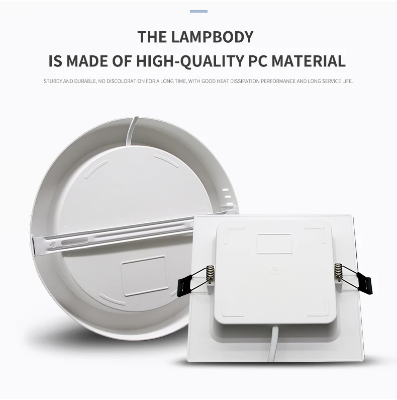 New LED Panel White Plastic LED Panel Light SKD Backlit Office Indoor ...