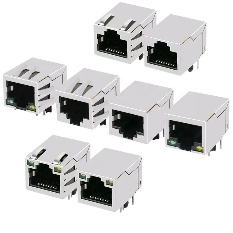 Ethernet Female RG45 Magnetic Modular Jack RJ45 Connector