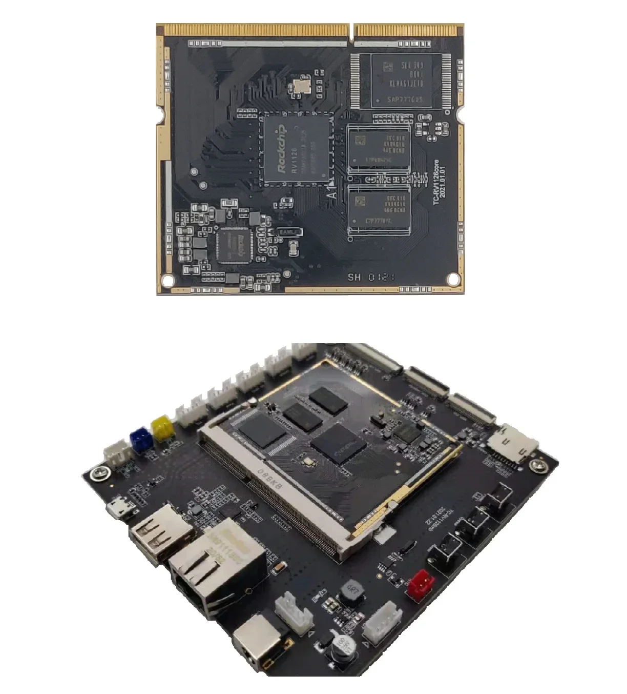 Rockchip RV1126 Gold Finger Core Board Quad core ARM Cortex A7 32 bit ...