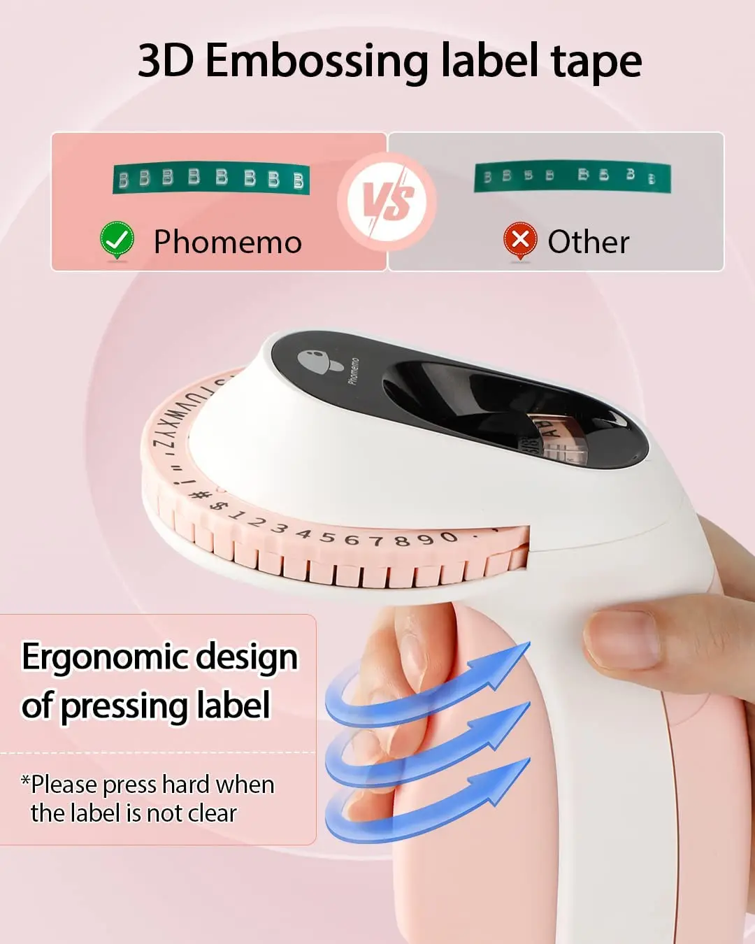 3D Vintage Handheld Embosser Printer Phomemo E975 Embossing Label Maker ...