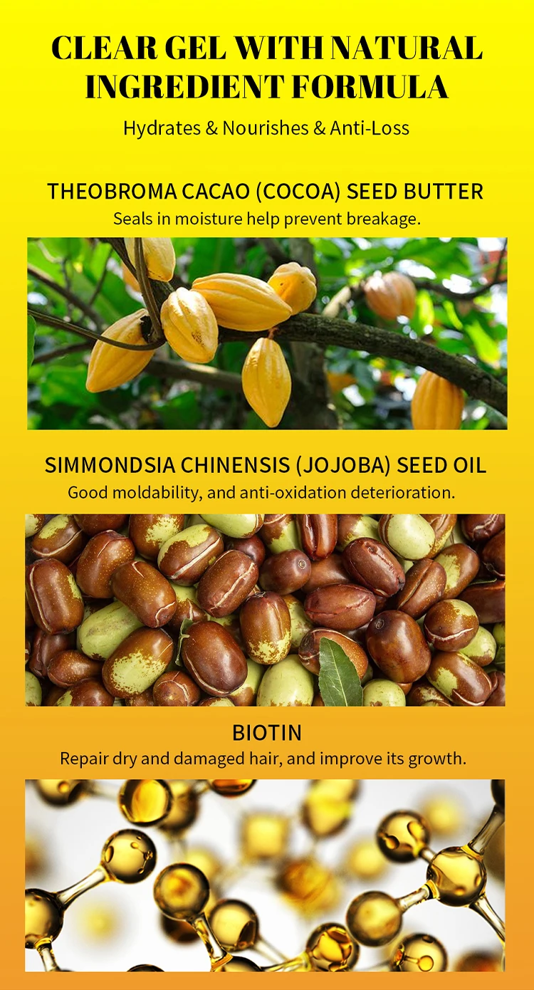 Wholesale Biotin Anti Loss Conditioning Braiding Shine Gel