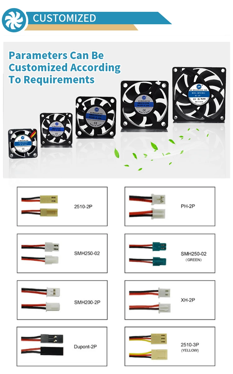 DC AXIAL FLOW Brushless 5V 8025 Cooling Fan for Inverters