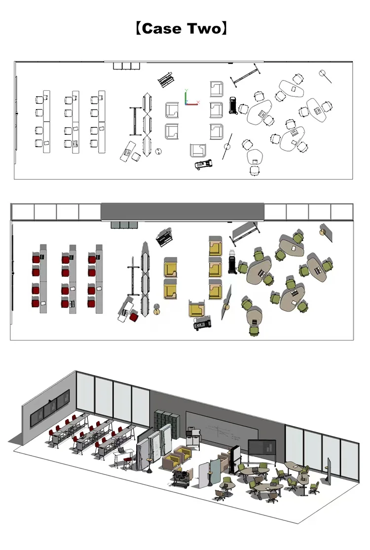 Modern Wooden Modular Office Desk 2 4 6 8 Seater Coworking Workstation ...