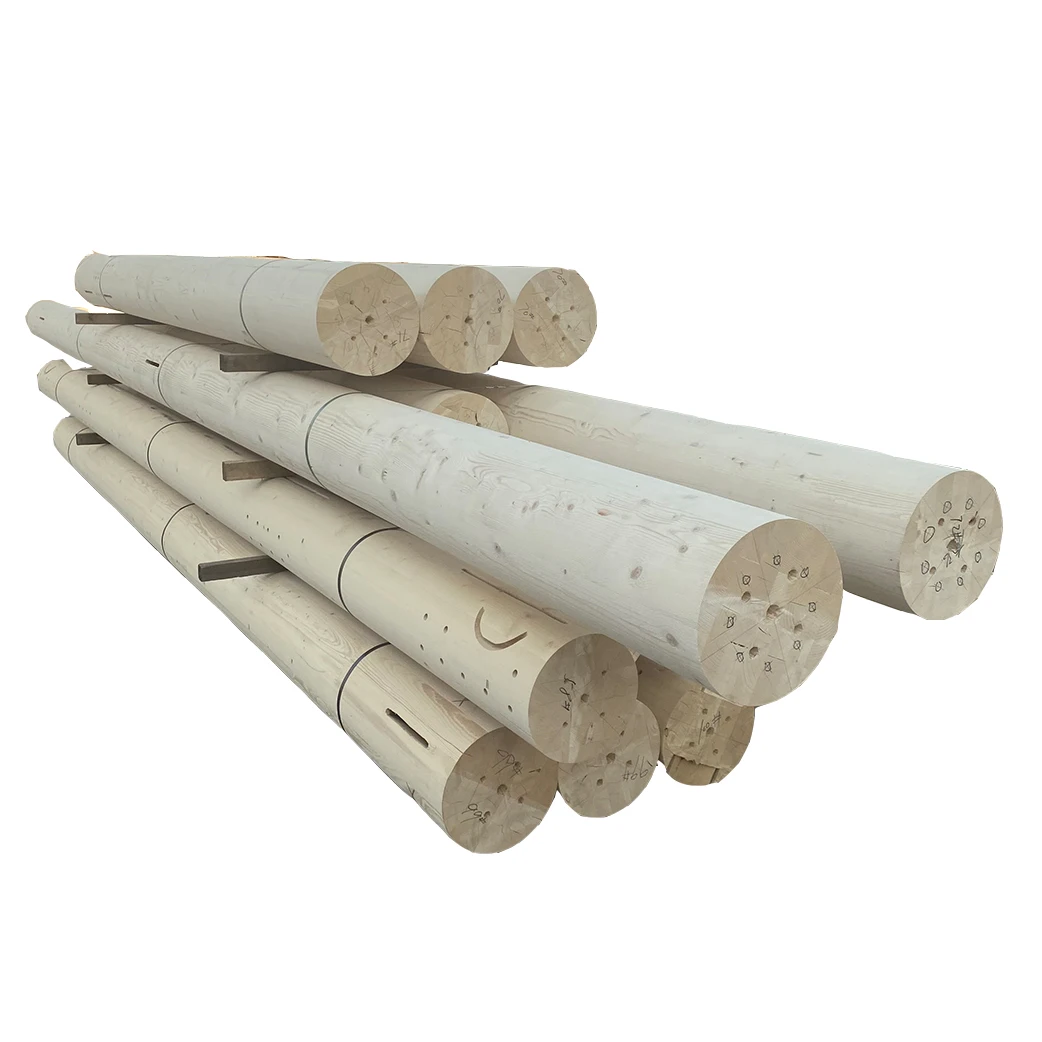 Wood Column Supplier Wooden Wooden Prefab Homes Log Glulam Post - Buy ...
