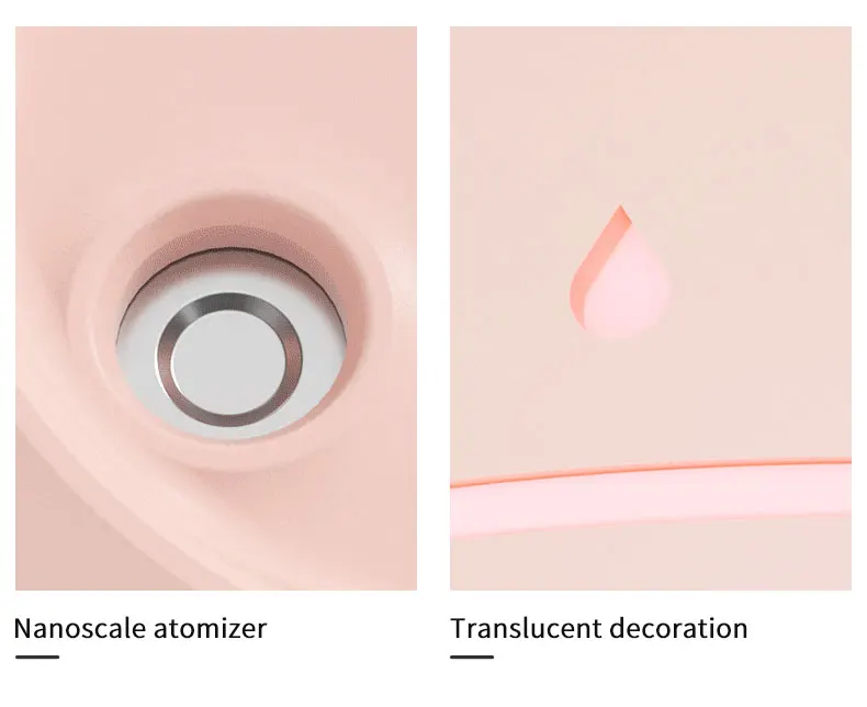 Lafulaifu 220ML Mini Portable LED Night Light Humidifier