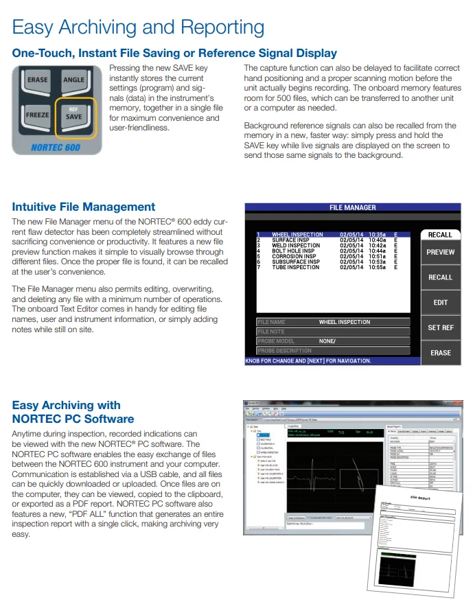 Eddy Current Flaw Detector NORTEC 600D - Dual Frequency