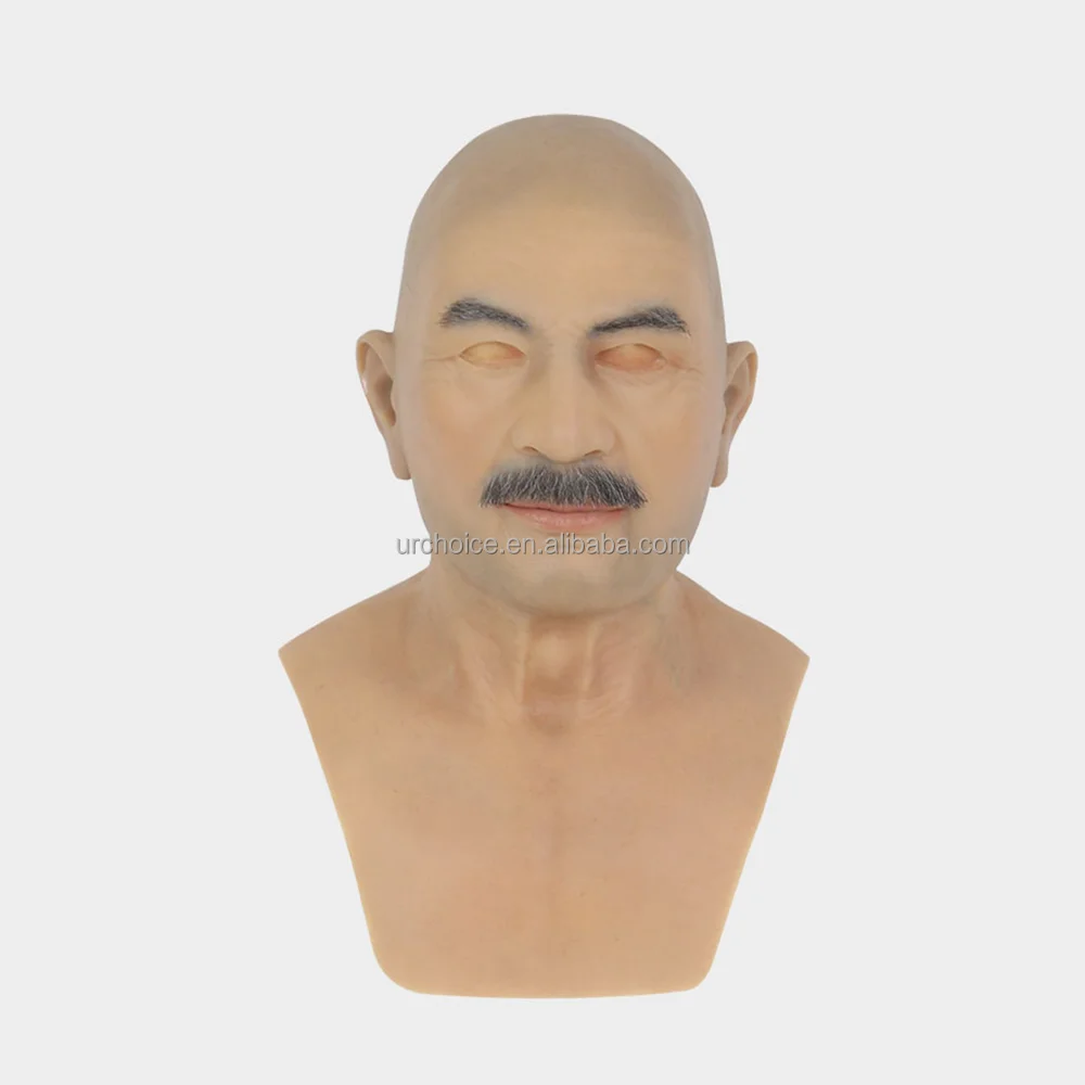 Realistic Silicone Male Head Mask for Cosplay & Crossdress