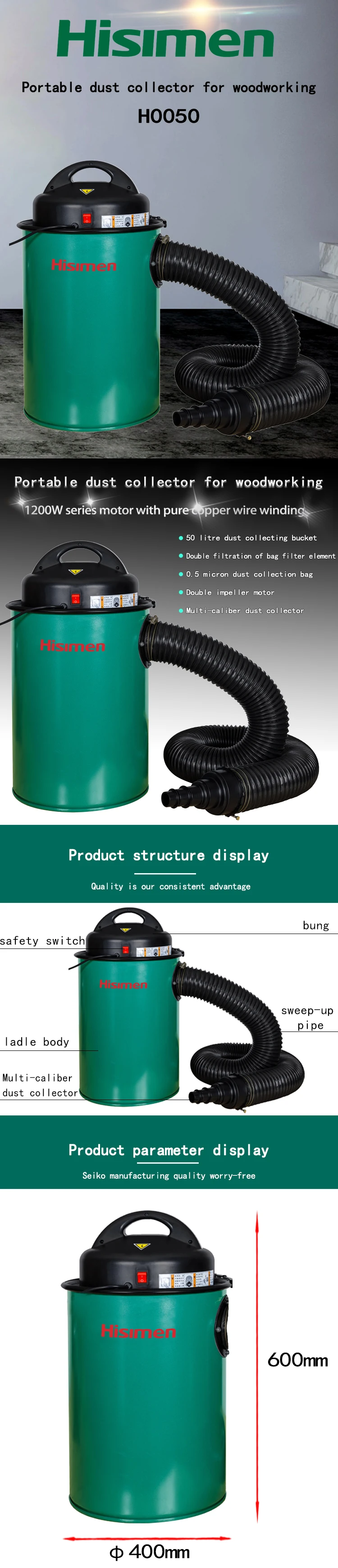 Kolektor Debu Hisimen H0050 Buatan Tiongkok - Buy Portable Kayu ...