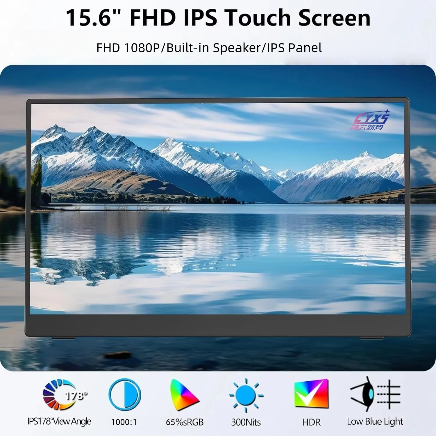 15.6 Inch Screen Portable Touch Monitor Full HD 1920x1080 Ips Screen ...