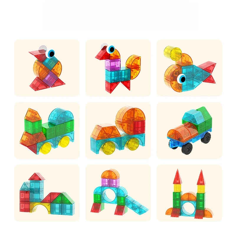 Colorful Magnetic Building Blocks Magnet Assembly Boys And Girls ...